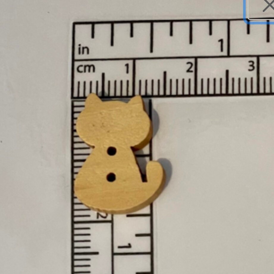 Natural Wooden Animal Cat Shaped Buttons X 10 Pack FREE UK P&P - Etsy