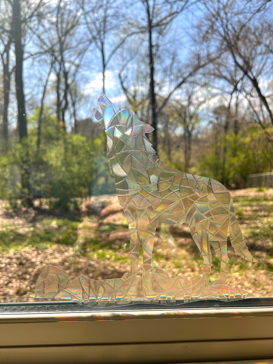 Wolf Suncatcher Window Decal - Rainbow Window Sticker - Wolf Lovers ...