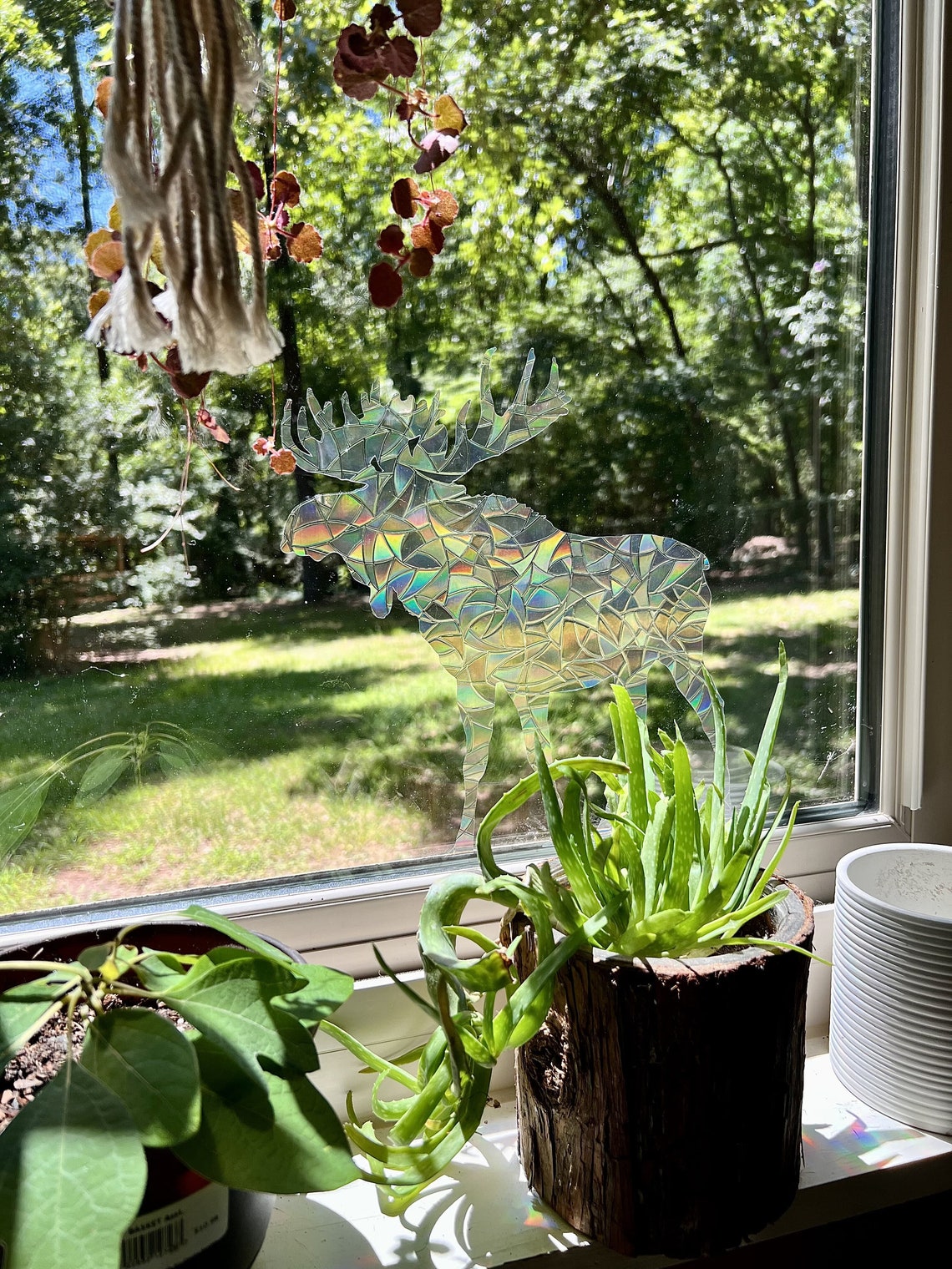 Moosing Aroung Rainbow Moose Window Cling - Etsy