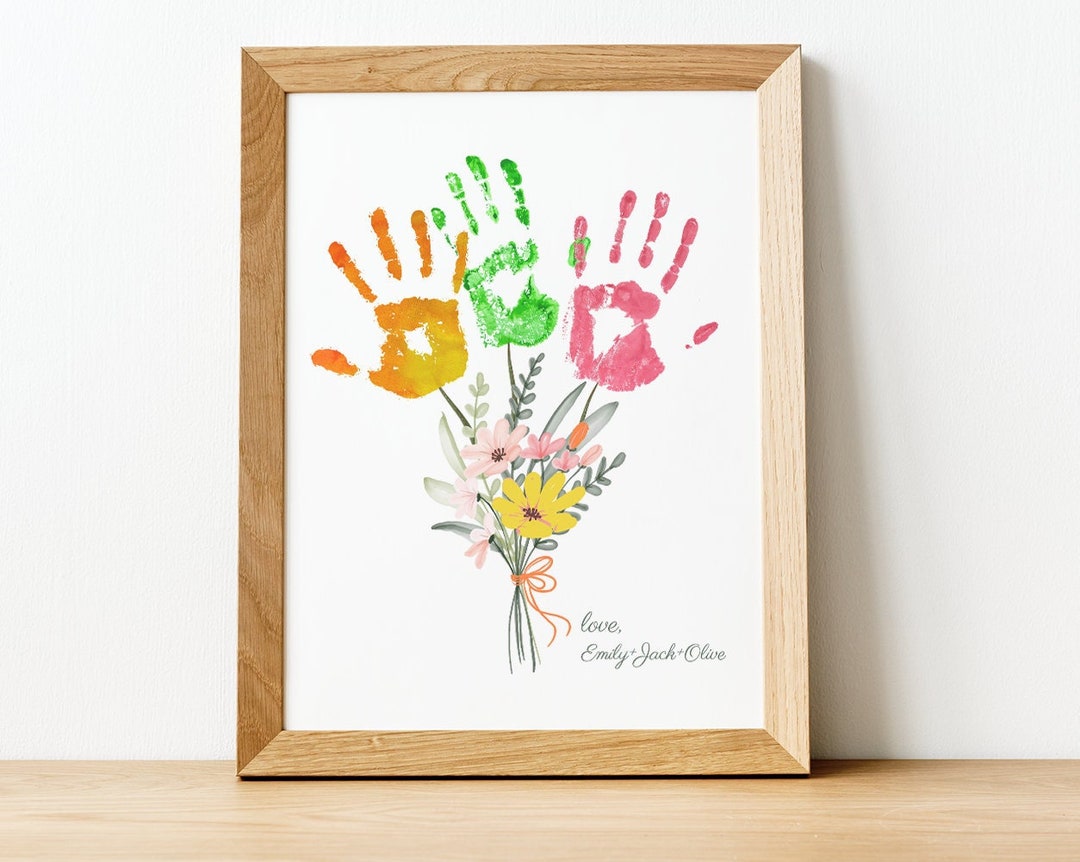 DIY Handprint Birthday Card DIY Card Gift Memory Keepsake Gift From ...