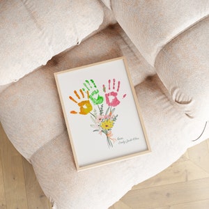 Mother's Day Printable Bundle of Handprint Art Grandma Mom Birthday DIY ...