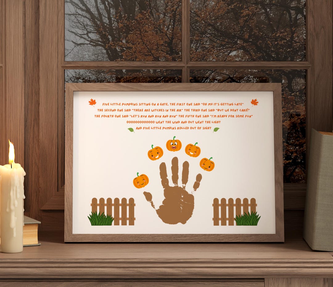 Fall Handprint Craft for Kids Toddler Activity Pumpkin Handprint Fall ...