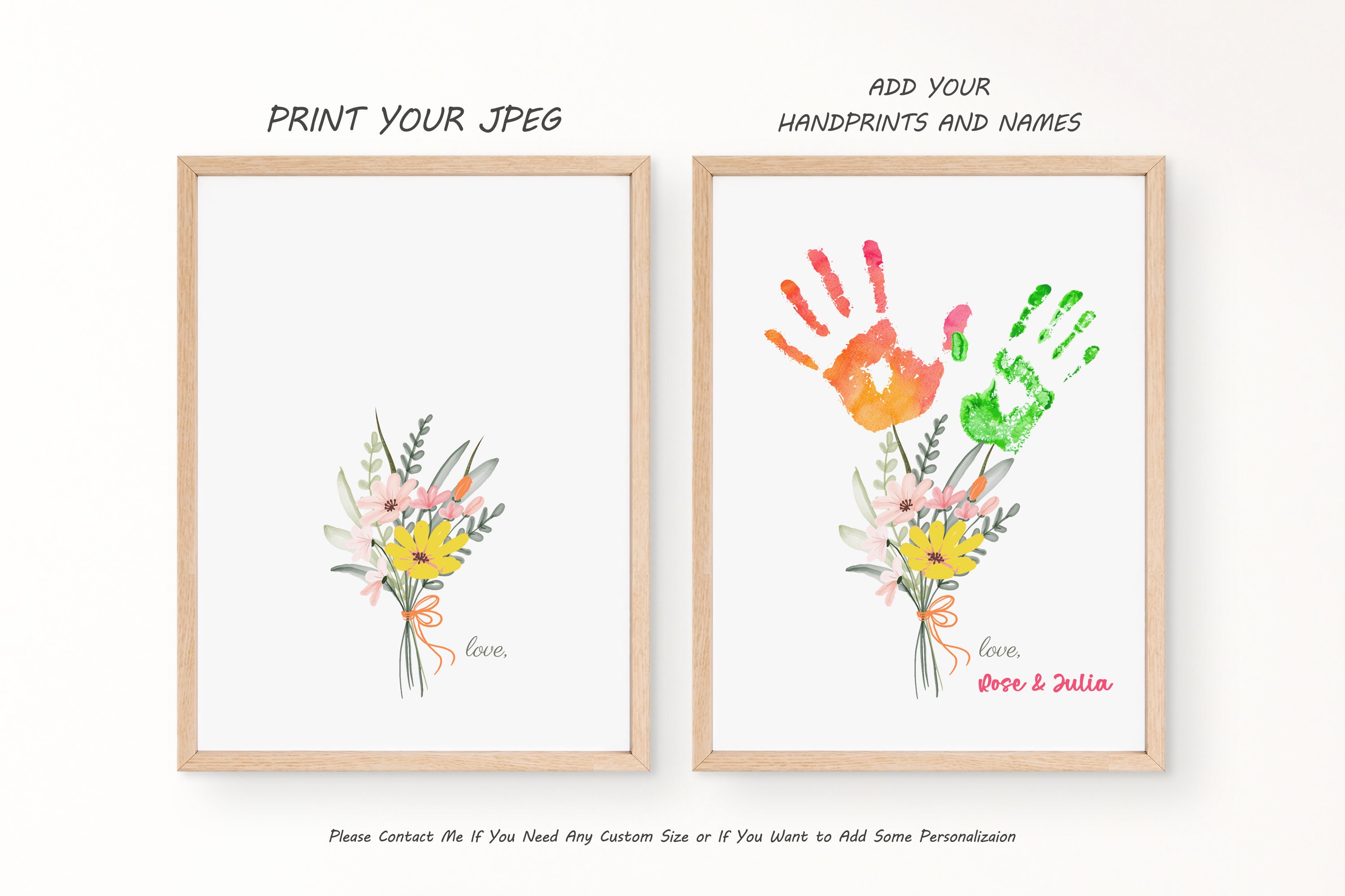 DIY Handprint Birthday Card DIY Card Gift Memory Keepsake Gift From ...