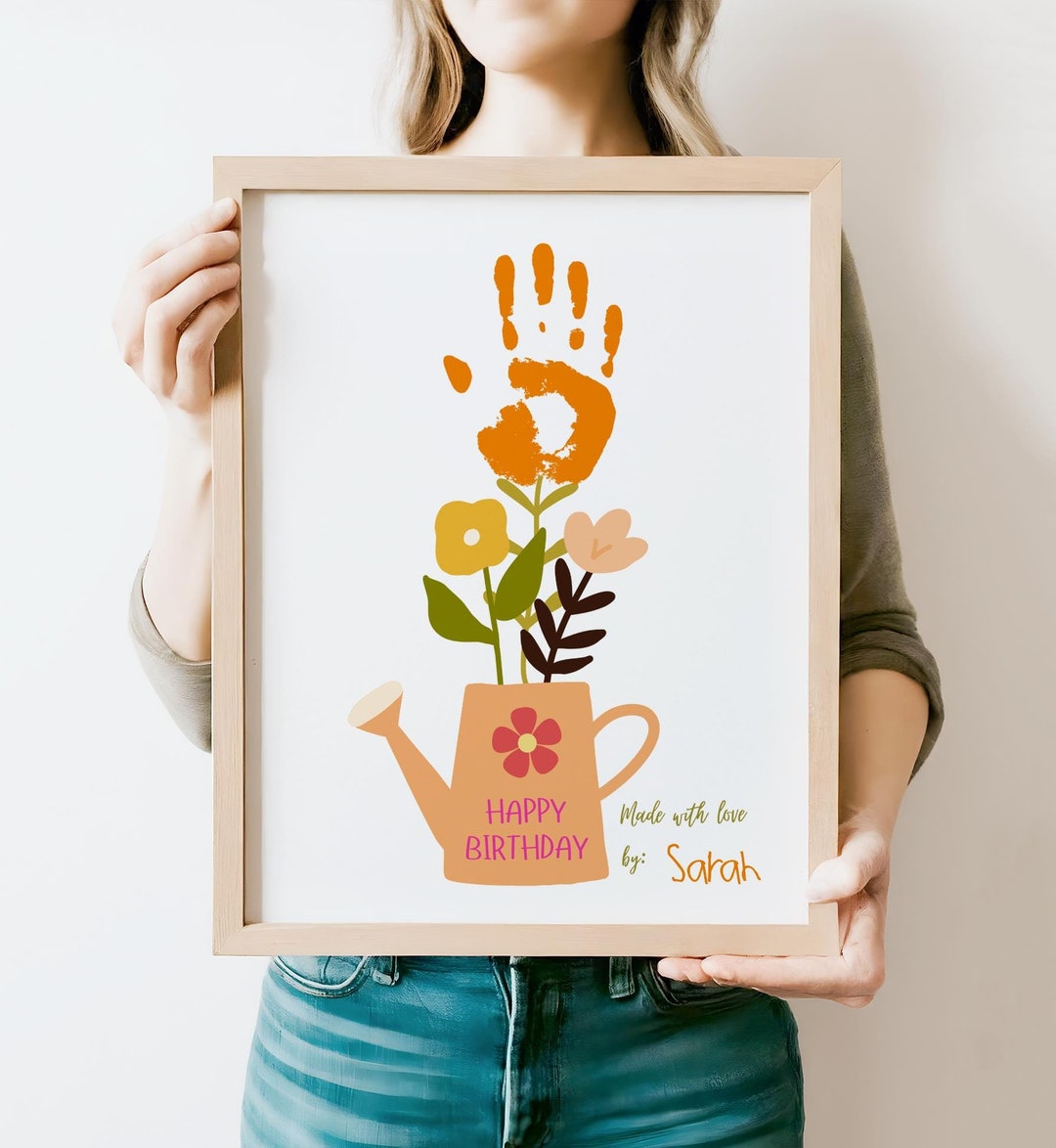 Birthday Handprint Art Instant Download Printable Gifts From Baby ...