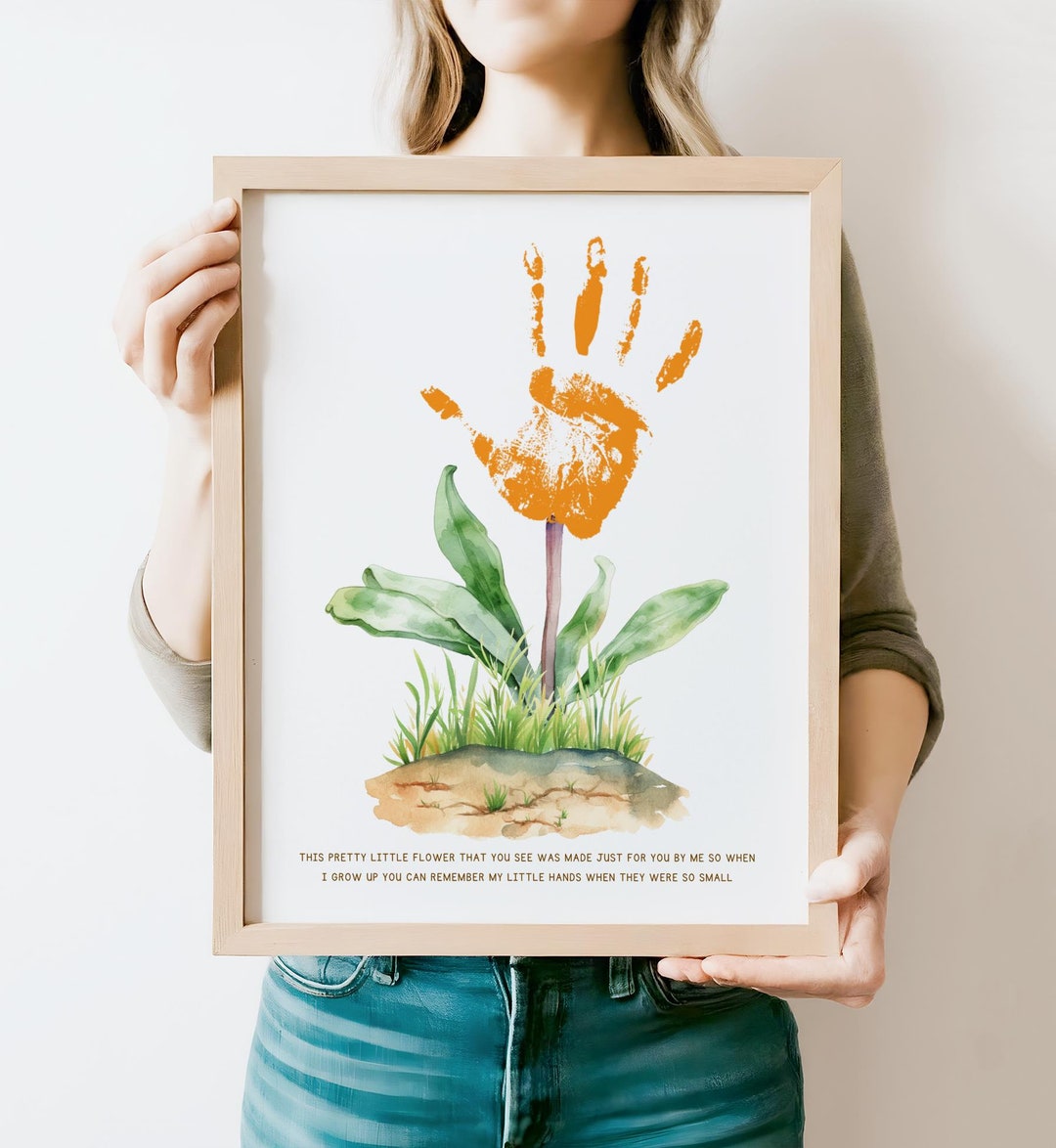 Floral Handprint Keepsake Holiday Handprint Art Kids Handprint Crafts ...