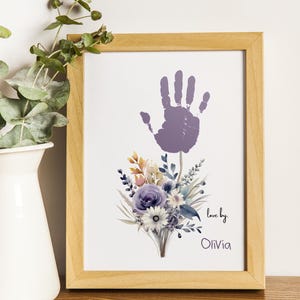 Mother's Day Craft Handprint Art Birthday Activity Floral Bouquet ...