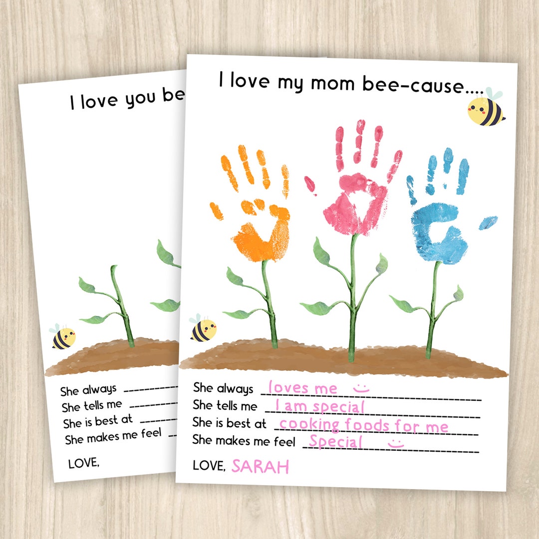 Mothers Day Graden Printable Kids Handprint Keepsake Teacher and ...