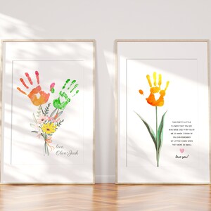 Mother's Day Printable Bundle of Handprint Art Grandma Mom Birthday DIY ...