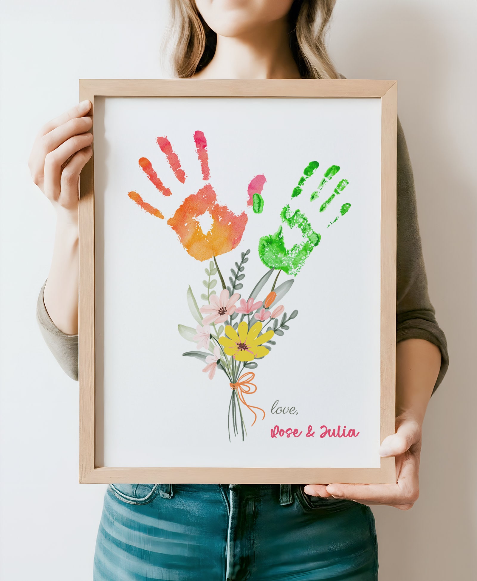 DIY Handprint Birthday Card DIY Card Gift Memory Keepsake Gift From ...