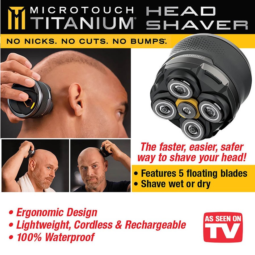 Microtouch Titanium 5-blade Head Shaver - Etsy