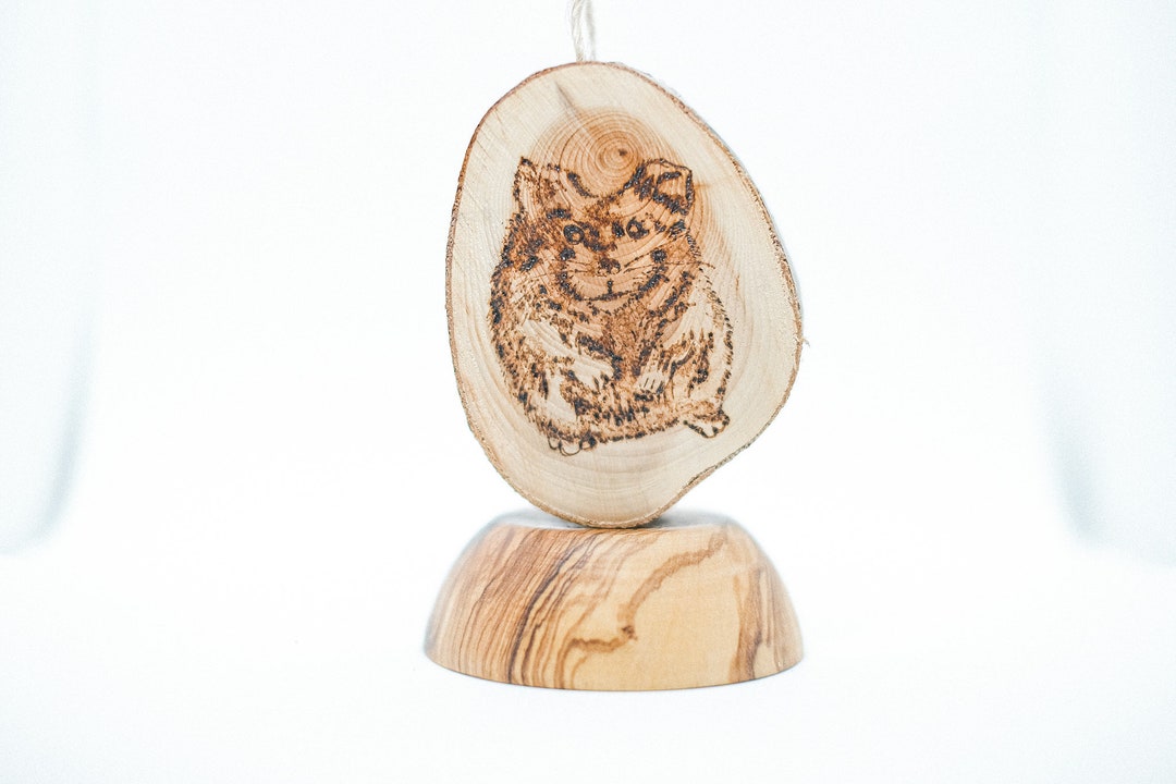 Hamster Cute Pyrography Wood Burning Art Bauble Hanging Wall Art Gift ...