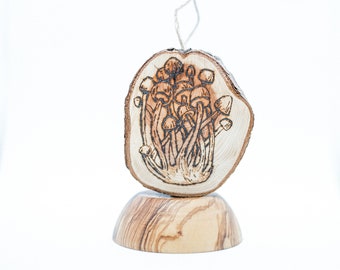 Handcrafted Mushroom Pyrography Art - Etsy UK