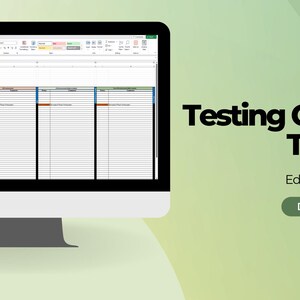 Testing Checklist Template, Digital Download, Excel File - Etsy