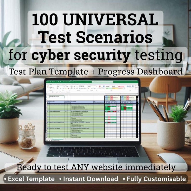 100 Security Test Scenarios + Test Plan Template + Progress Dashboard ...