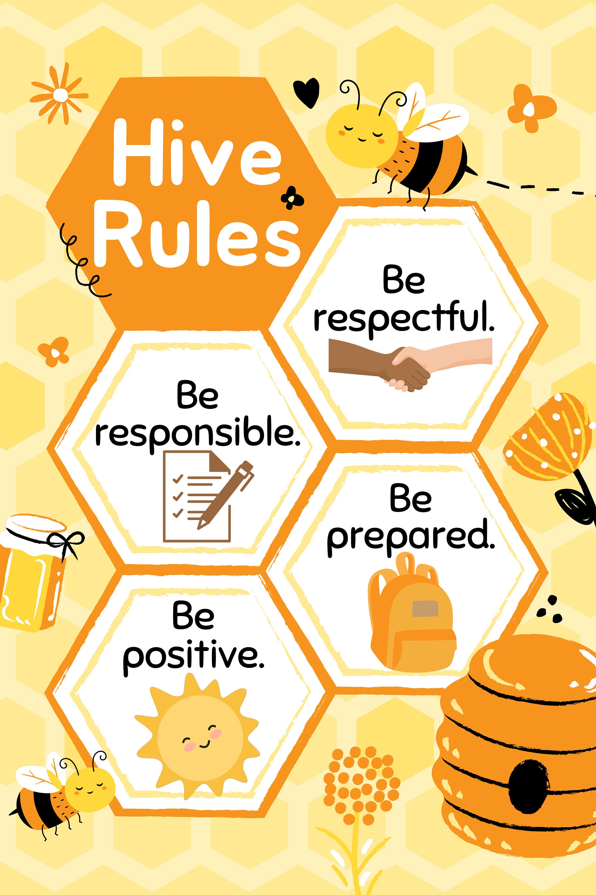Classroom Rules Poster - Etsy