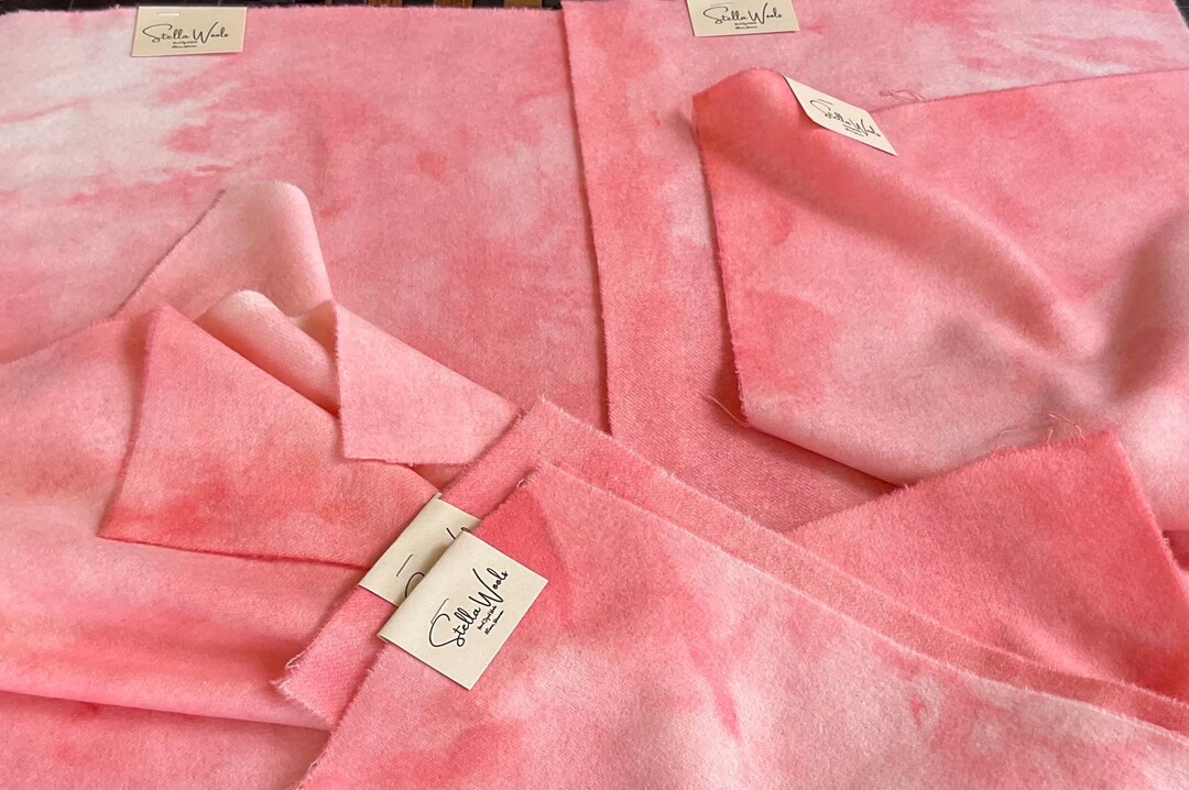 Hand Dyed Wool Fabric - Salmon Pink - Pink - Rug Hooking - Appliqué ...