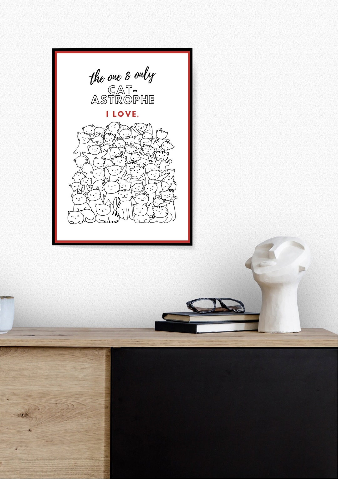 Purr-fectly Adorable Cat Crowd Poster: the Only Catastrophe I Love ...