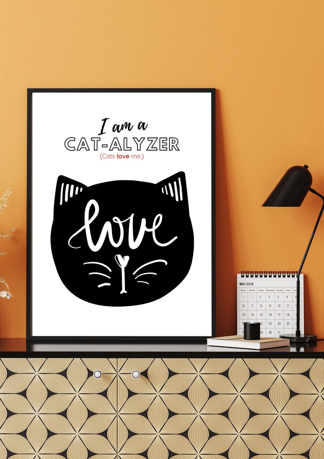 Artwork Printable Cat Quote | Funny Feline Pun Digital Download | Cute ...
