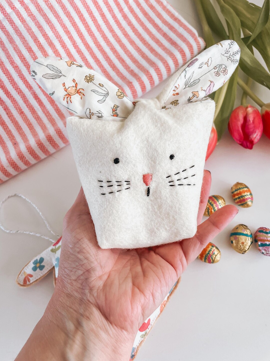 Easter Bunny Bag Sewing Pattern: Felt Basket Tutorial (PDF Download) - Etsy