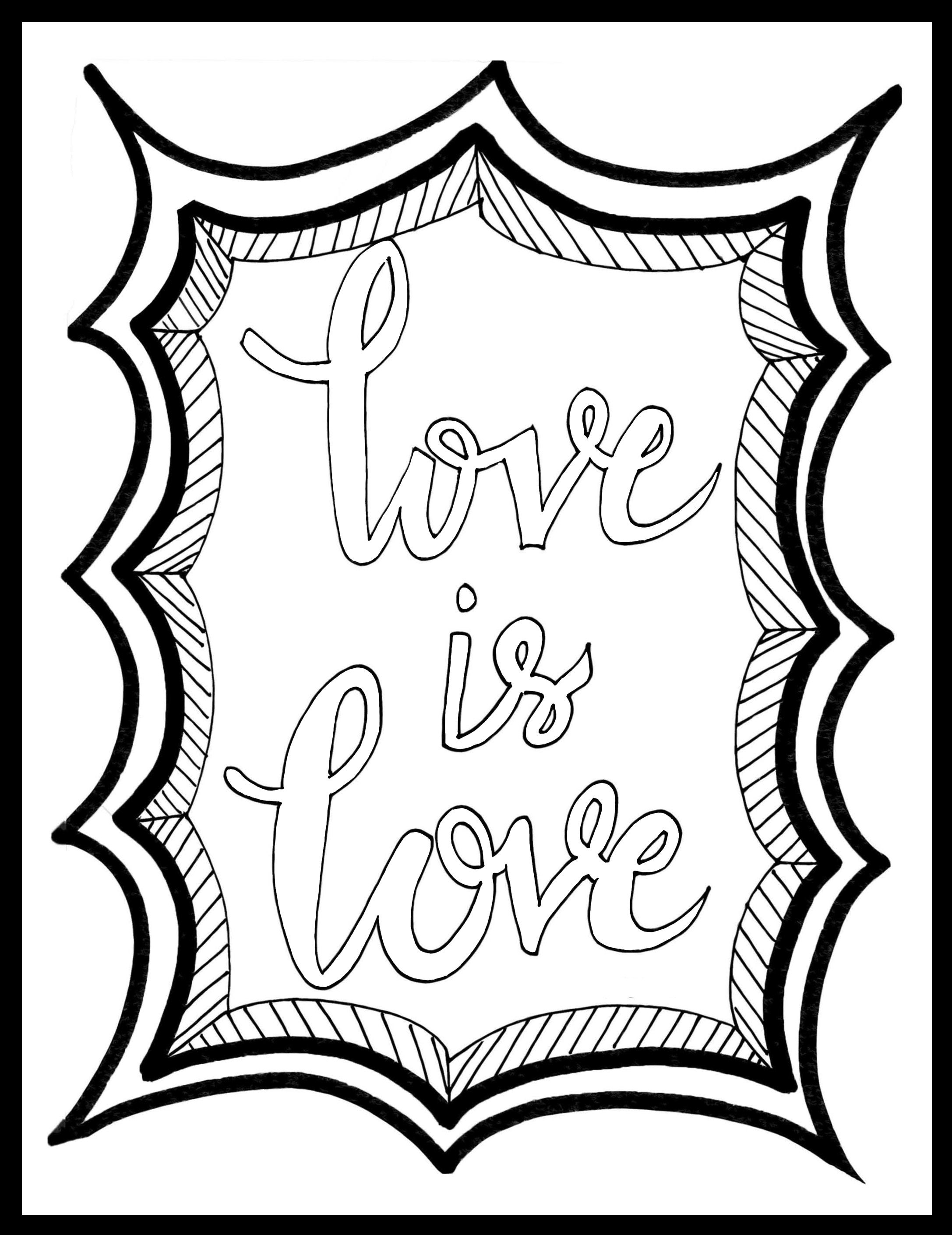 LGBTQ Love is Love: an Adult Coloring Book With Pride Flags, Adorable ...