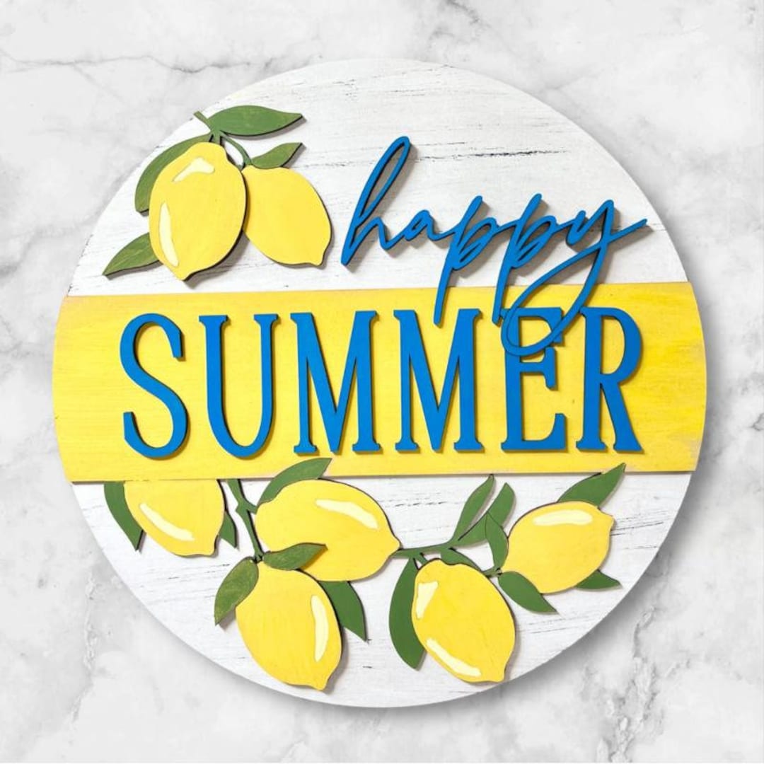 Happy Summer Lemons Laser-cut DIY 3D Craft Kit, Home Decor - Etsy