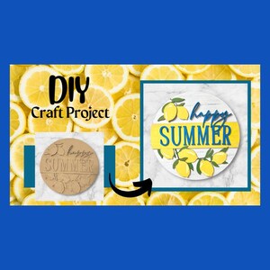 Happy Summer Lemons Laser-cut DIY 3D Craft Kit, Home Decor - Etsy