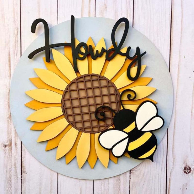 Howdy Bee Laser-cut DIY 3D Craft Kit, Home Decor - Etsy