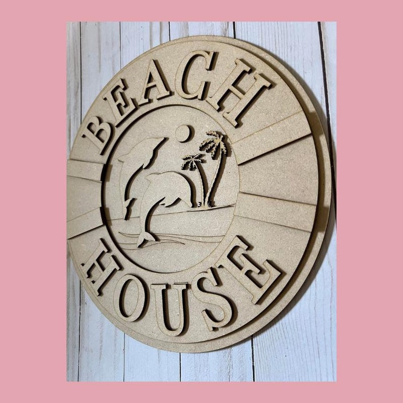 Beach House Laser-cut DIY 3D Craft Kit, Home Decor - Etsy
