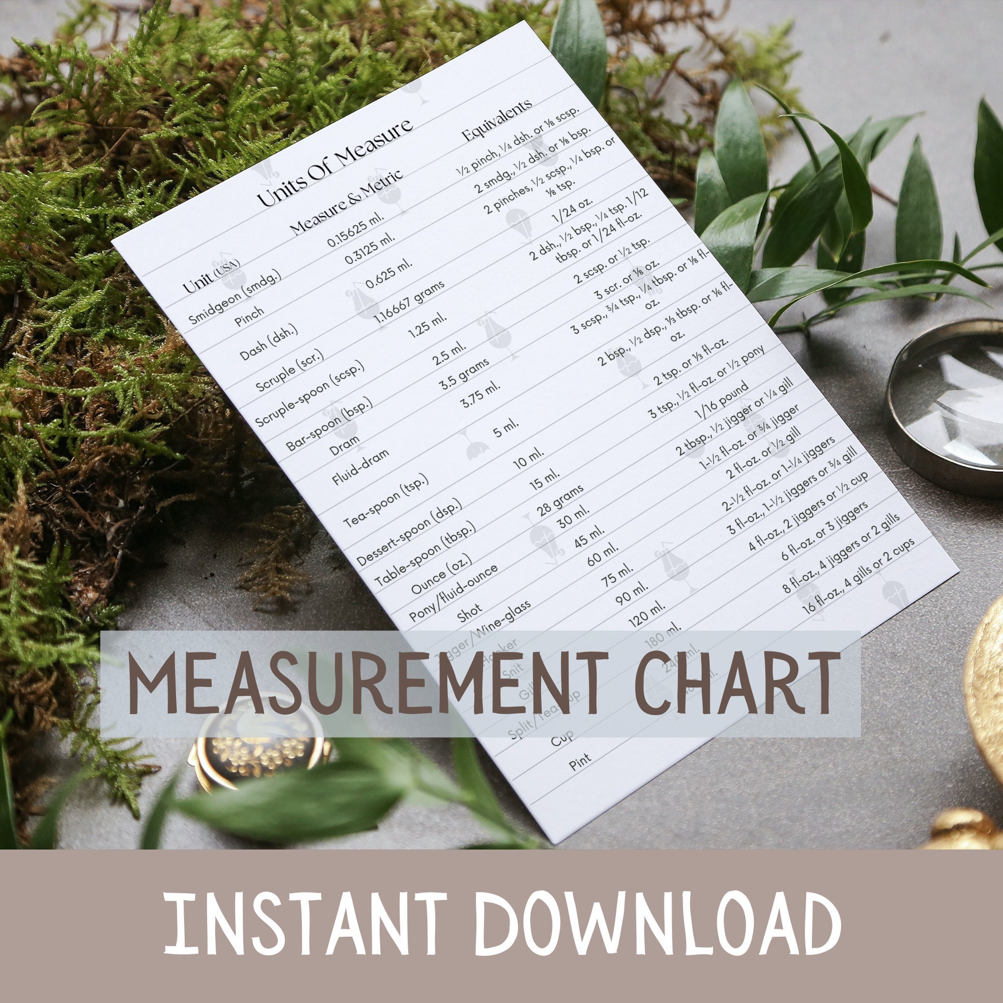 Cocktail Recipe Card| Printable Blank Drink Recipe Card| Holiday Drink ...