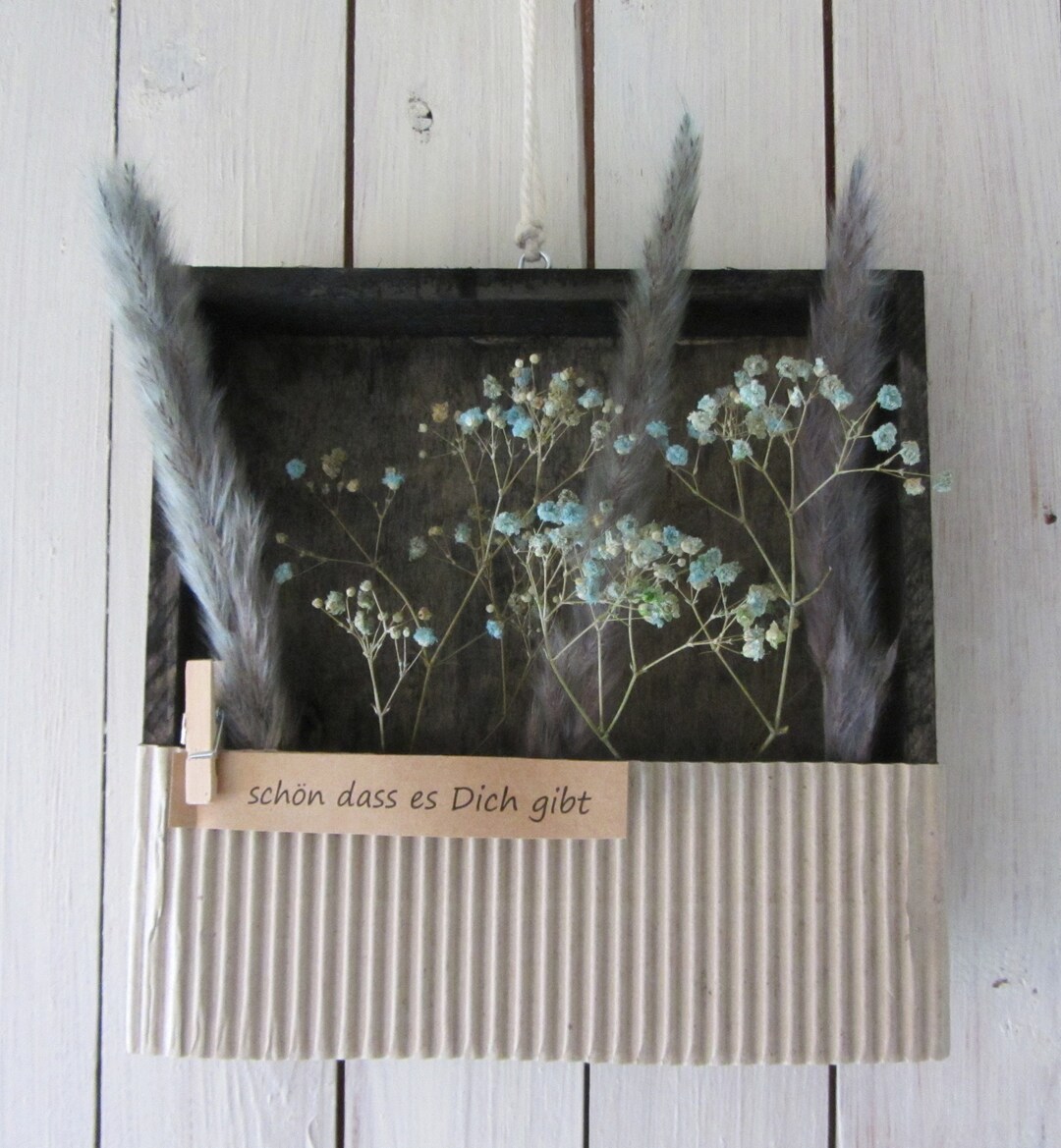Dried Flowers in Picture Frame 20 X 20 Cm - Etsy