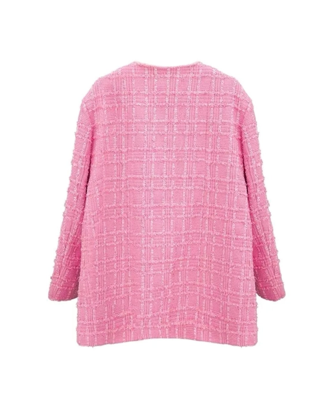 Handmade Tweed Boucle Relaxed Fit Pink Jacket Dress With Bow Tie - Etsy