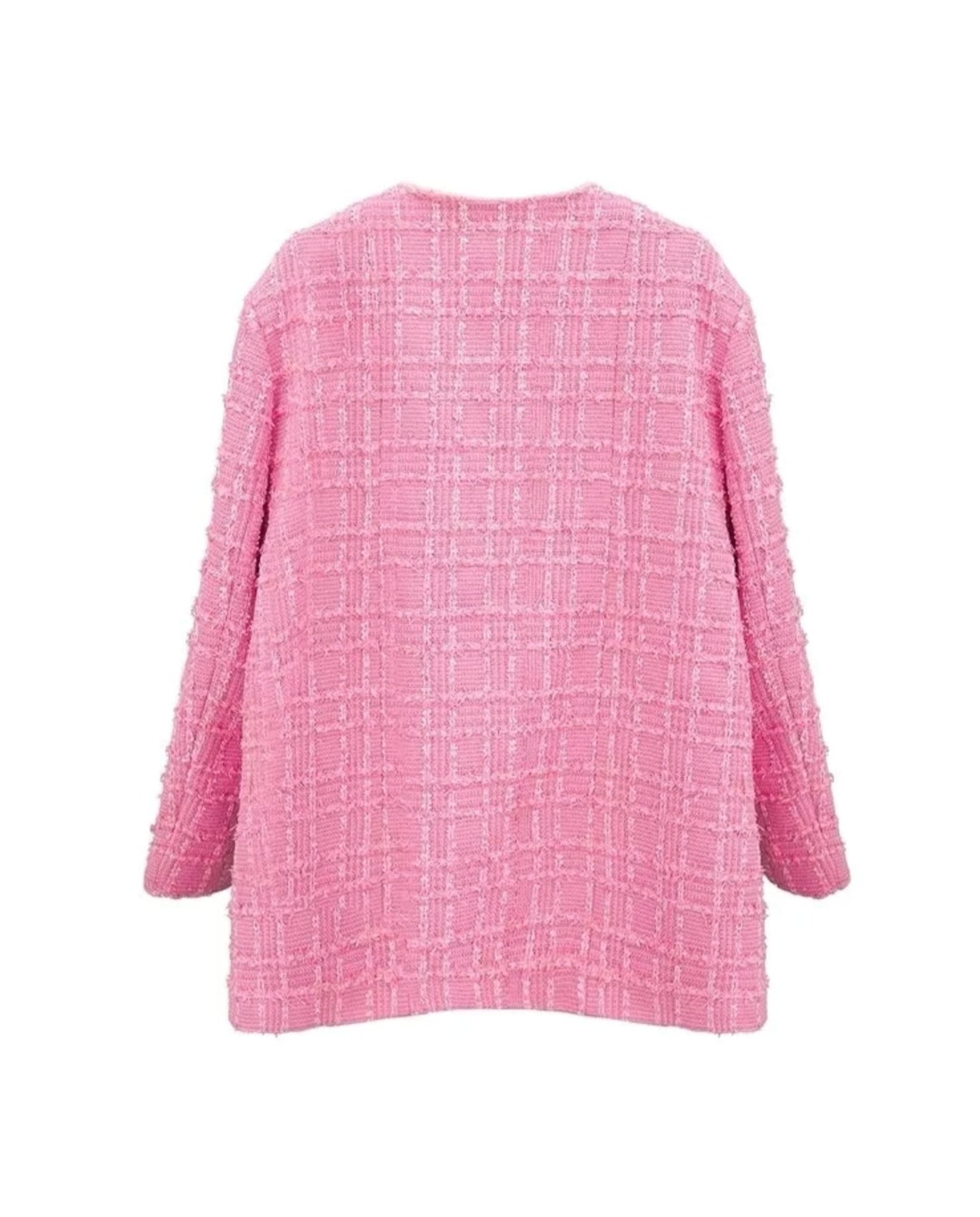 Handmade Tweed Boucle Relaxed Fit Pink Jacket Dress With Bow Tie - Etsy