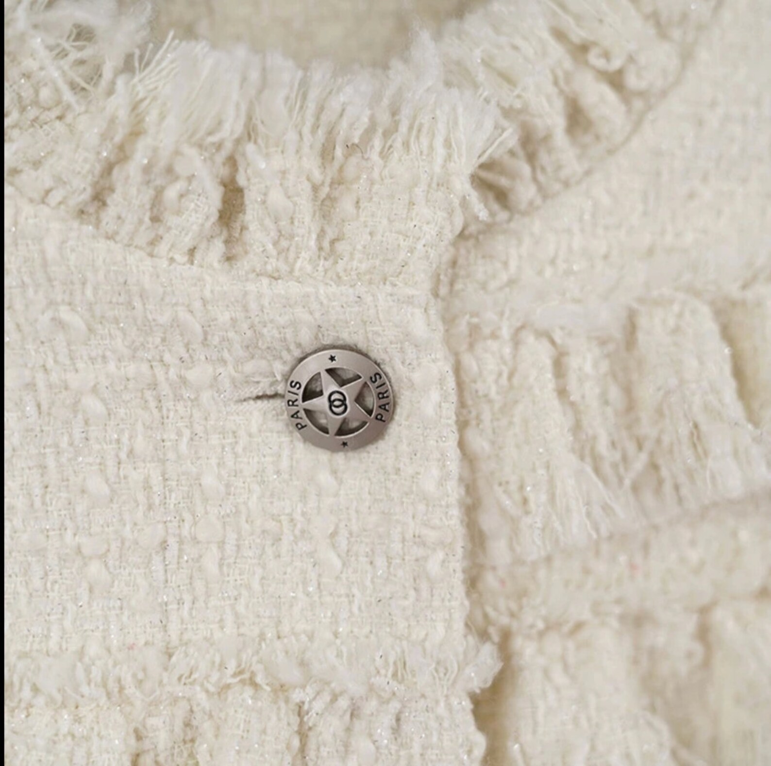 Handmade Tweed Boucle Ivory Jacket With Irregular Ruffle Fringes - Etsy