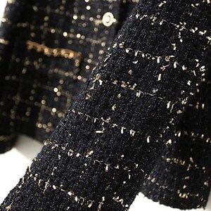 Handmade Tweed Boucle French Plaid Jacket With Gold Chain - Etsy