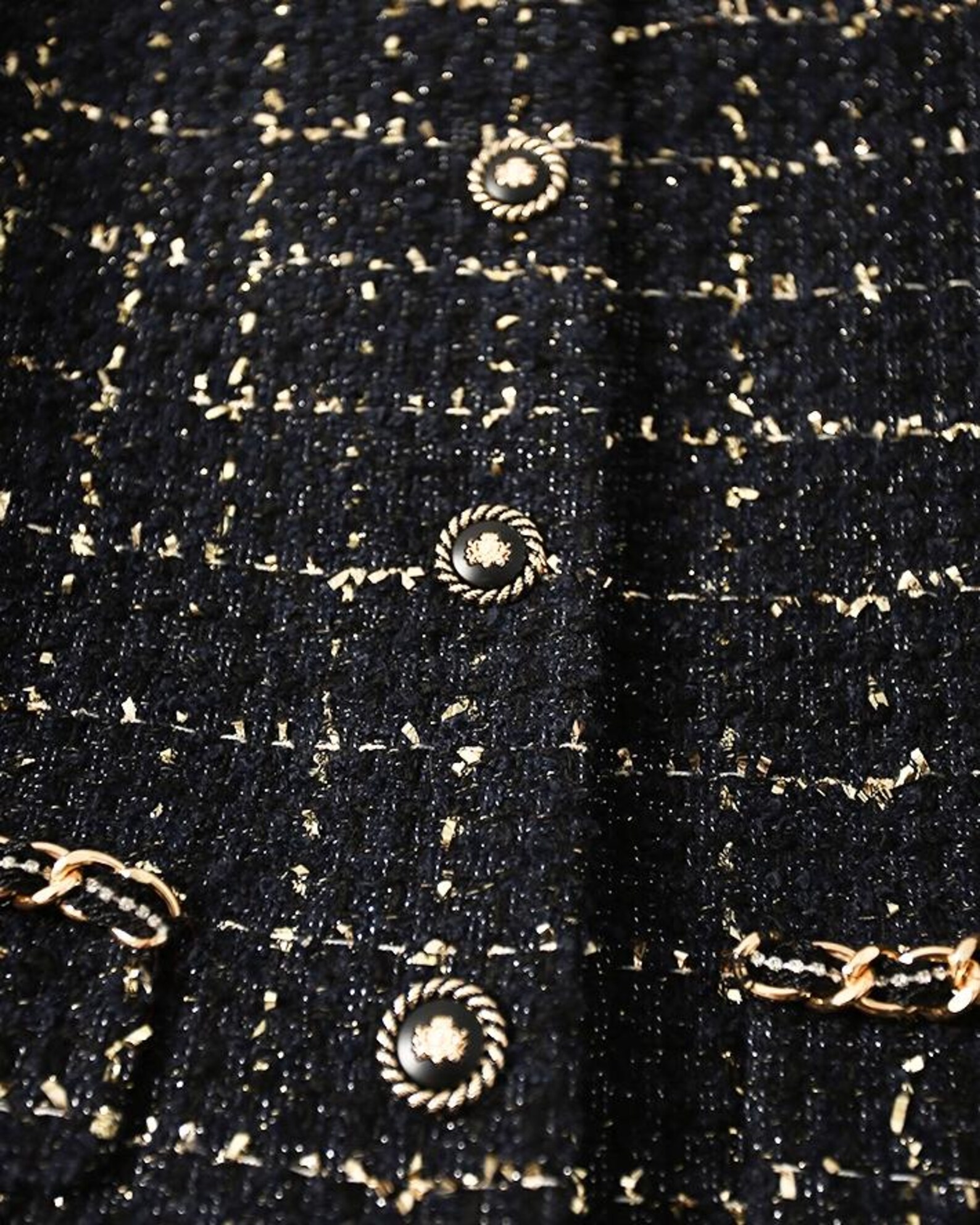 Handmade Tweed Boucle French Plaid Jacket With Gold Chain - Etsy