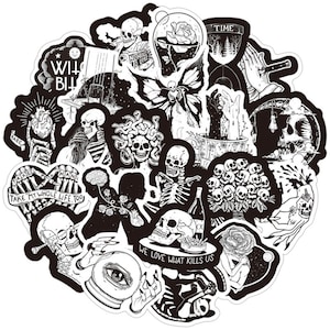 50pcs Black and White Sticker Pack for Macbook Laptop - Etsy