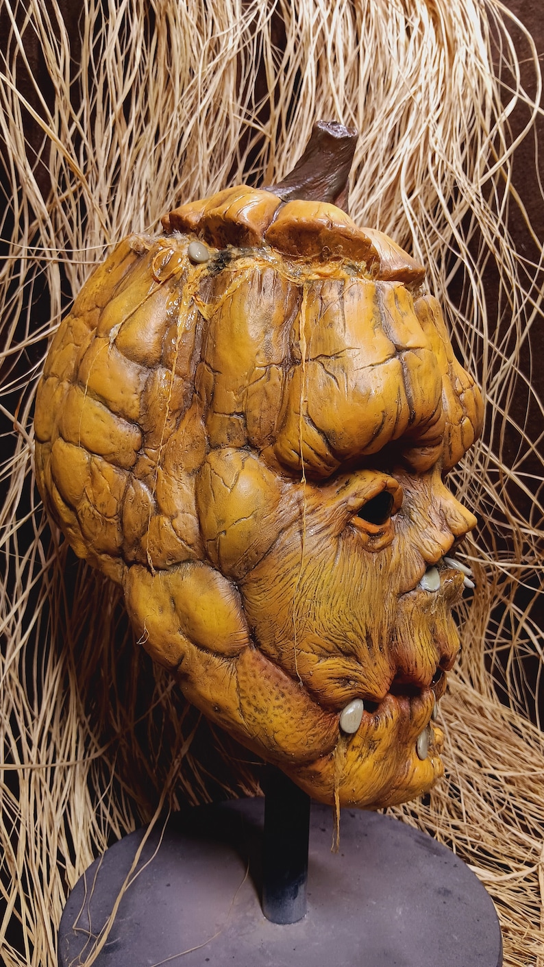 Gourdie 3/4 Latex Pumpkin Mask - Etsy