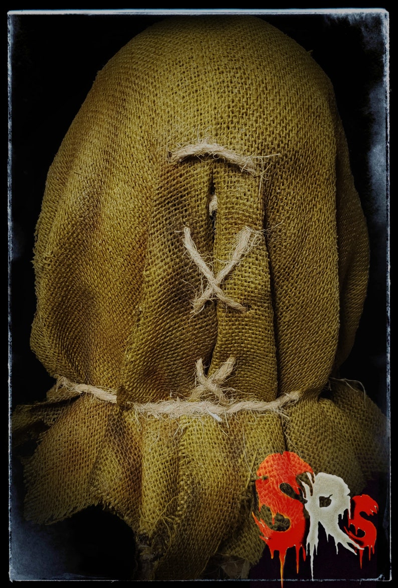 Burlap Corn Stalking Scarecrow Latex Mask - Etsy