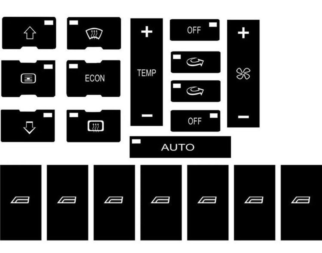 Audi A2 and A3 8L 2002-2004 Climate Control Stickers Repair Kit ...