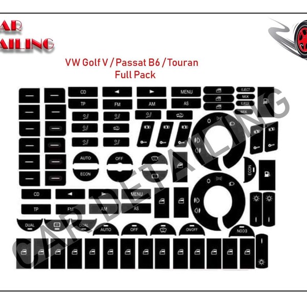 Vw Button Stickers - Etsy