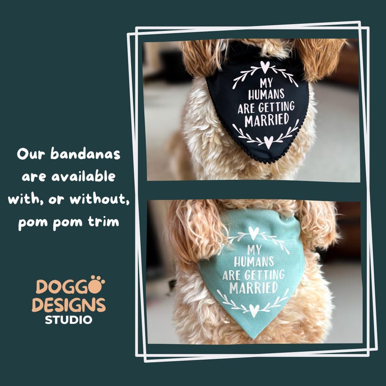 Custom Text Dog Bandana, Personalised Pet Accessory, Pet Announcement ...