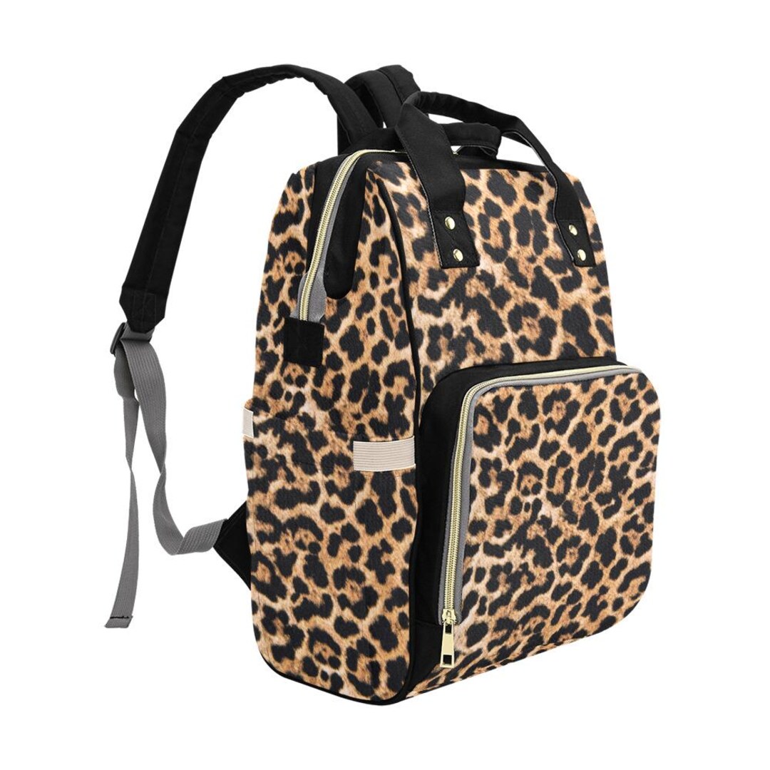 Leopard Print Backpack, Cheetah Print Travel Bag, Cute Back to School ...