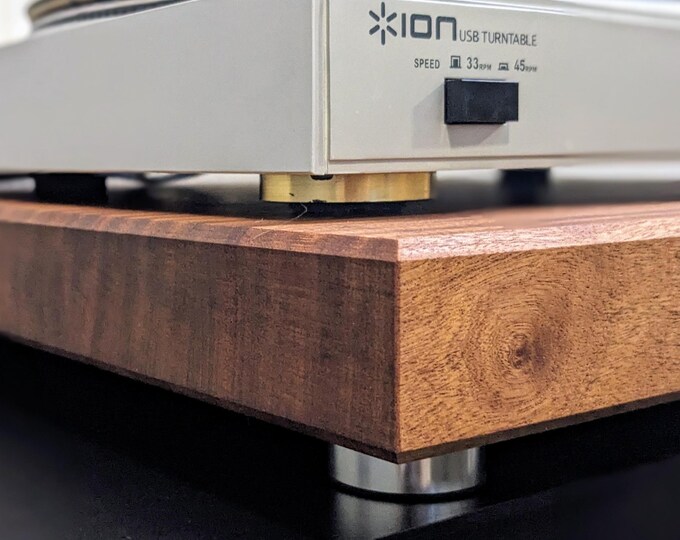 Sapele Record Player Riser / Turntable Anti-vibration Stand / Isolation ...