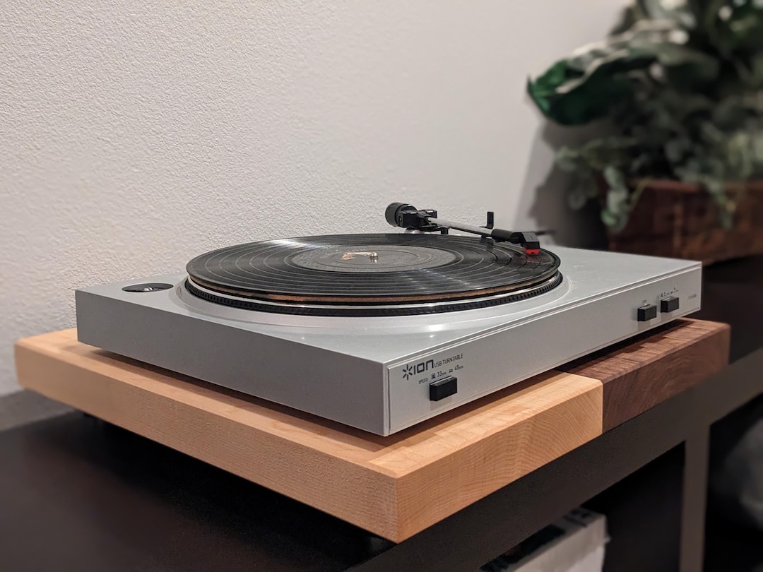 Maple + Walnut Record Player Riser / Turntable Anti-vibration Stand ...