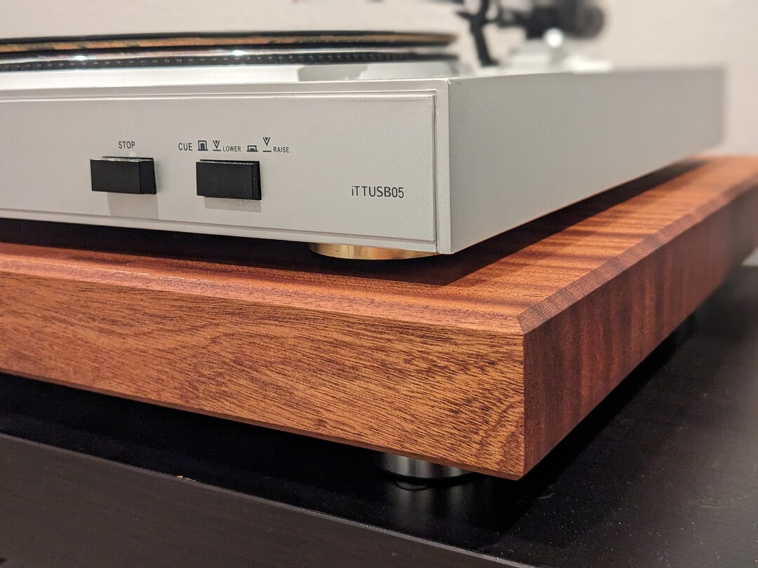 Sapele Record Player Riser / Turntable Anti-vibration Stand / Isolation ...