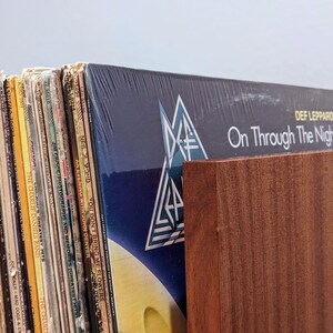 Tabletop Vinyl Record Storage Cabinet Simplistic Sapele Album Case ...