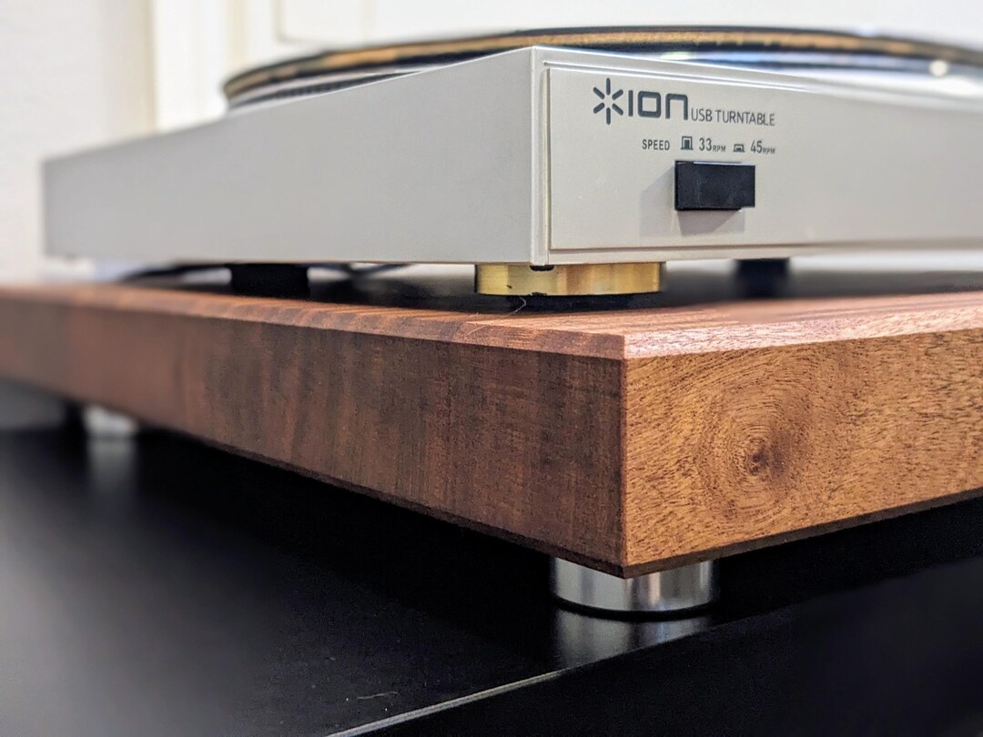 Sapele Record Player Riser / Turntable Anti-vibration Stand / Isolation ...