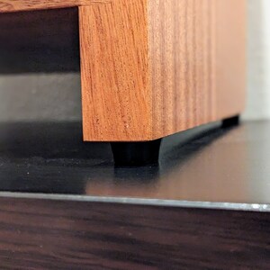 Tabletop Vinyl Record Storage Cabinet Simplistic Sapele Album Case ...