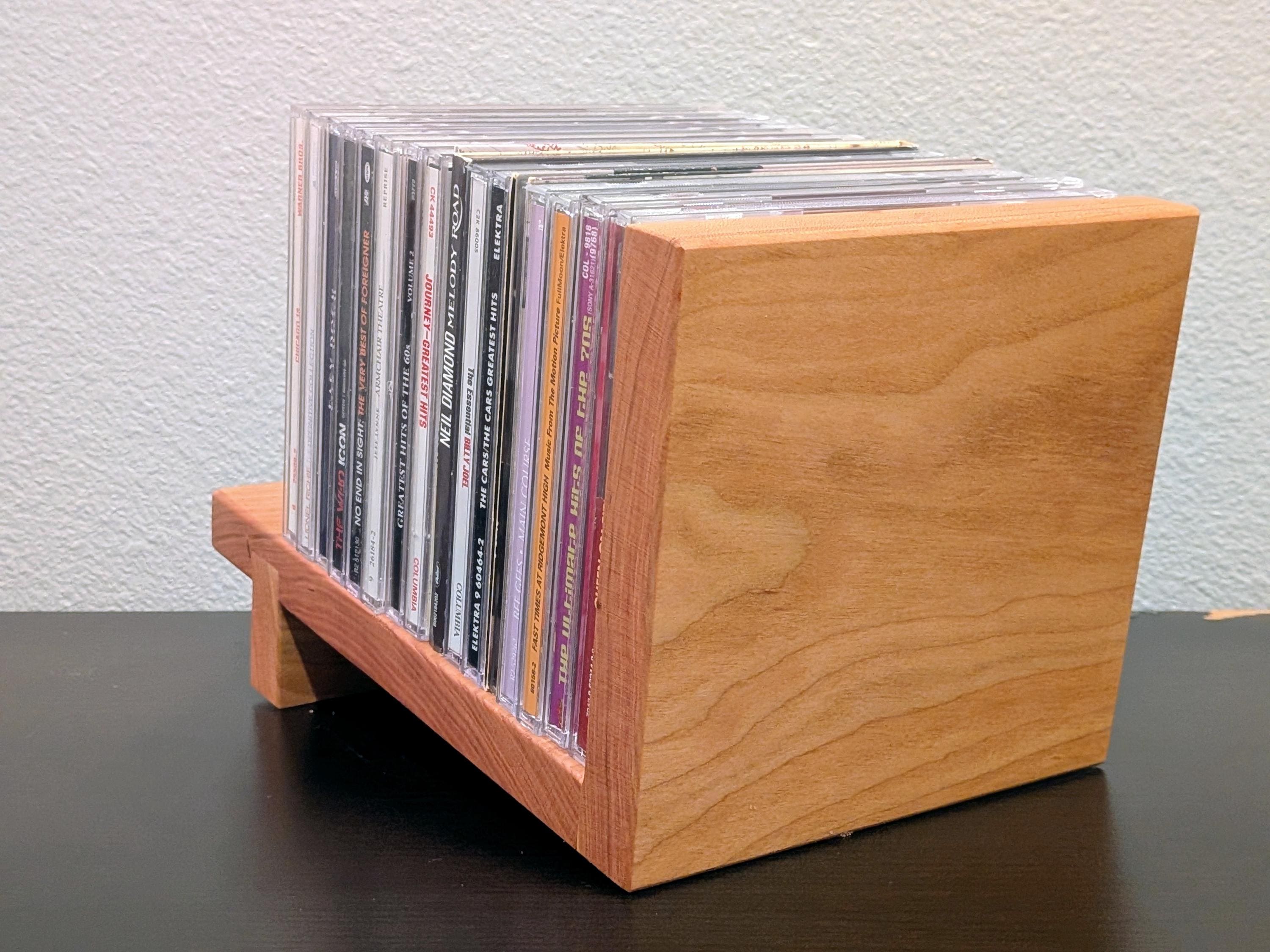 Tabletop CD Holder: Artistic Music Rack, Audiophile Media Storage ...