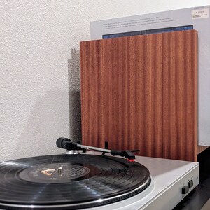 Tabletop Vinyl Record Storage Cabinet Simplistic Sapele Album Case ...